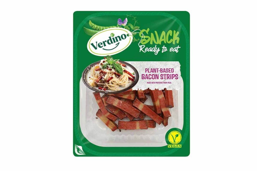 Alternativă vegană la bacon afumat Verdino 125 gr — GoVeggie